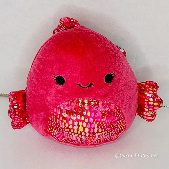Squishmallows | Toys | Barella Red Shimmer Iridescent Betta Fish ...